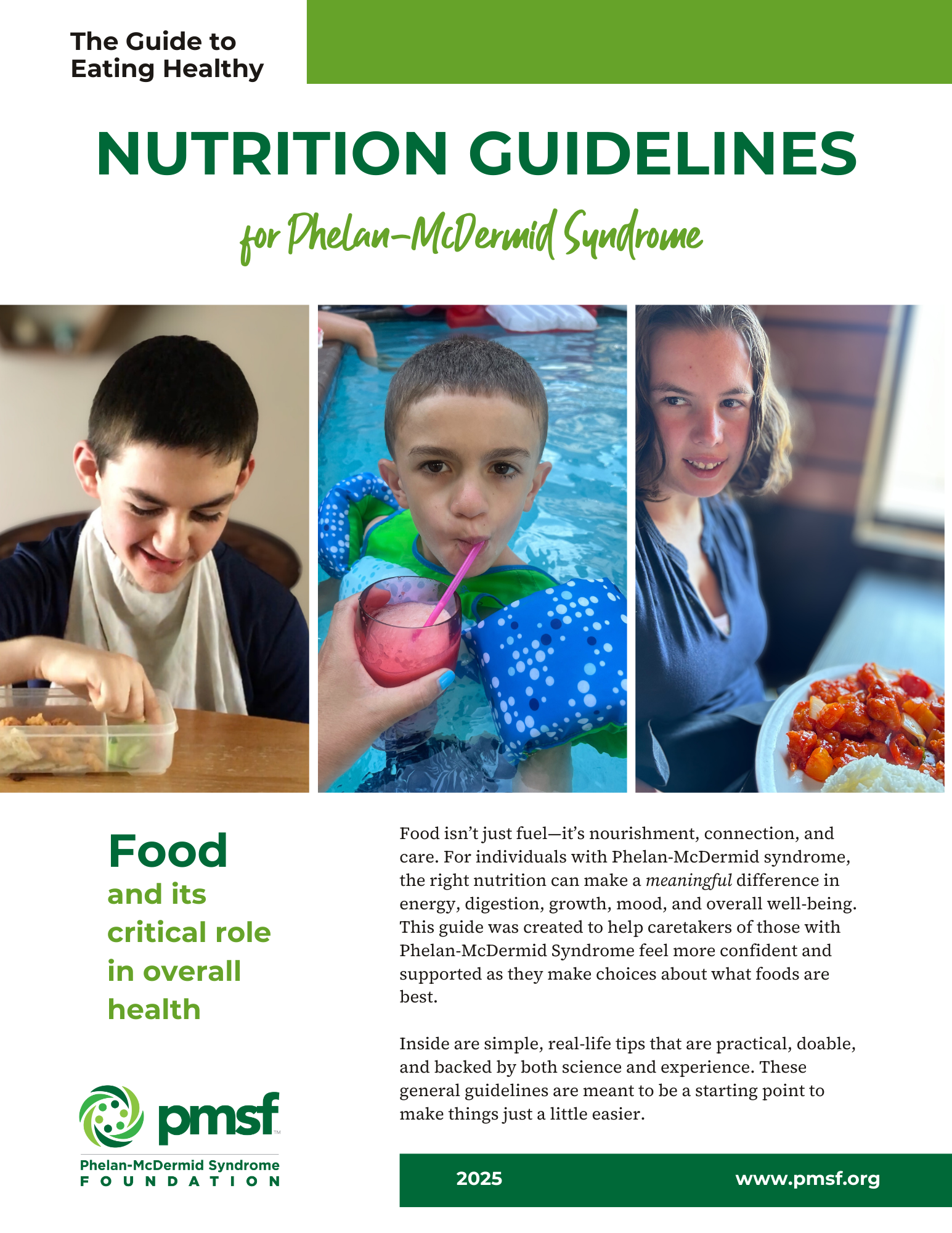 Nutrition Guidelines – Phelan-McDermid Syndrome Foundation
